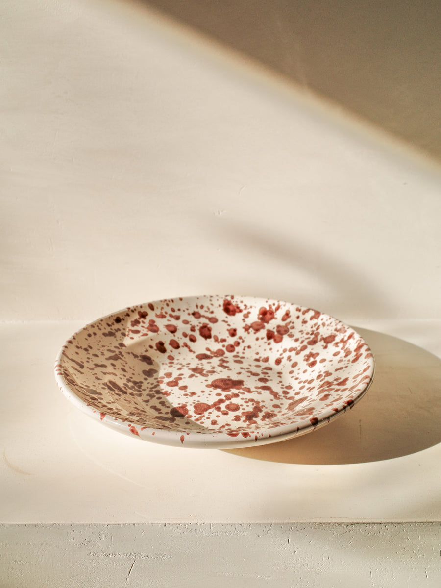 Brown Splatter Deep Plate by Fasanoceramiche | LOQ.US