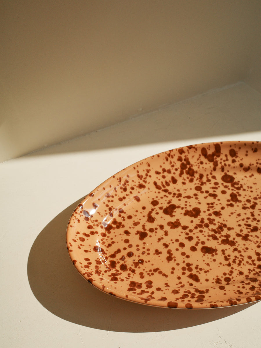 Large Splatter Oval Plate by Fasanoceramiche | LOQ.US
