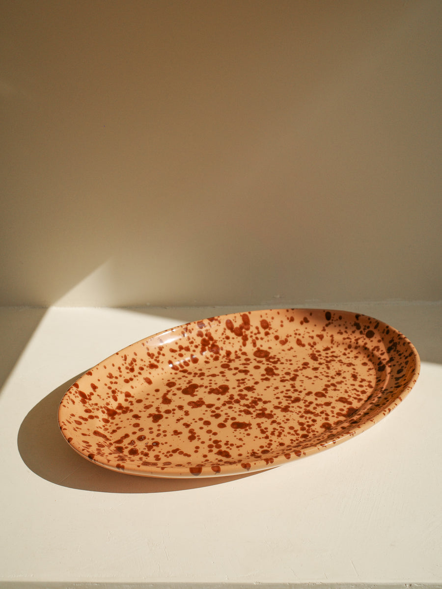Large Splatter Oval Plate by Fasanoceramiche | LOQ.US